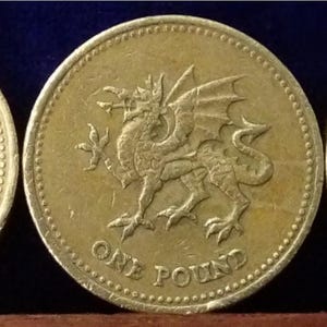 Wales Dragon One Pound (old) Coin Circulated - Etsy