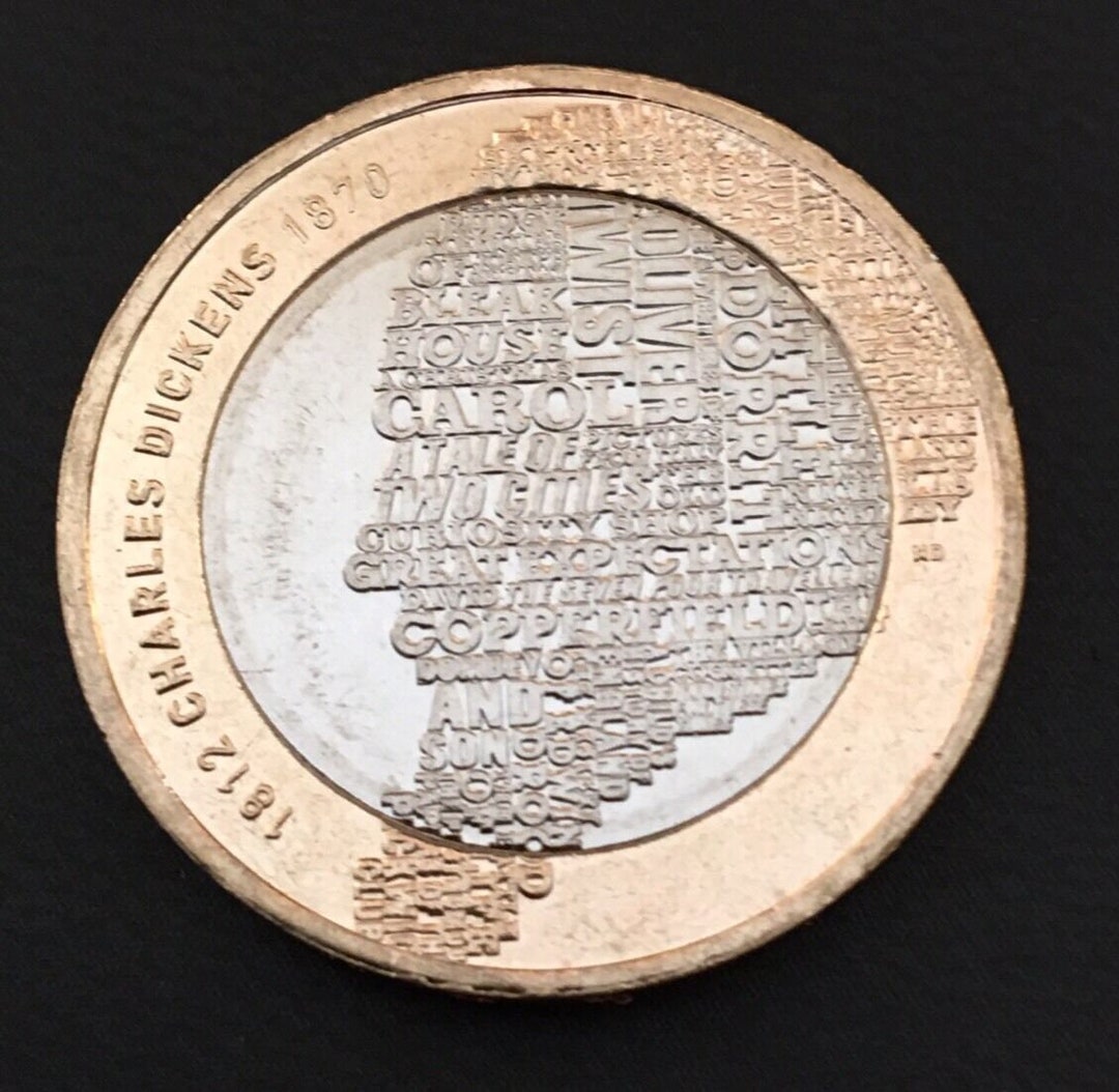 2 Pound Coin Charles Dickens 2012 - Etsy UK