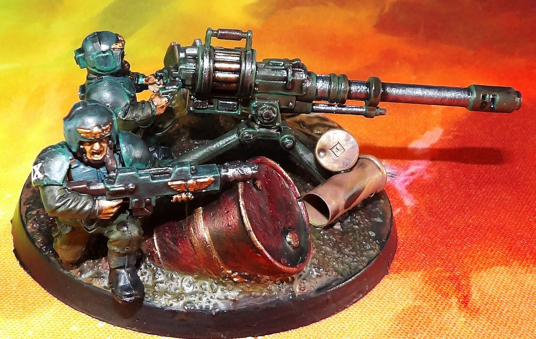 Wh40k Astra Militarum - Imperial Guard: Cadian Field Heavy Weapons Team ...