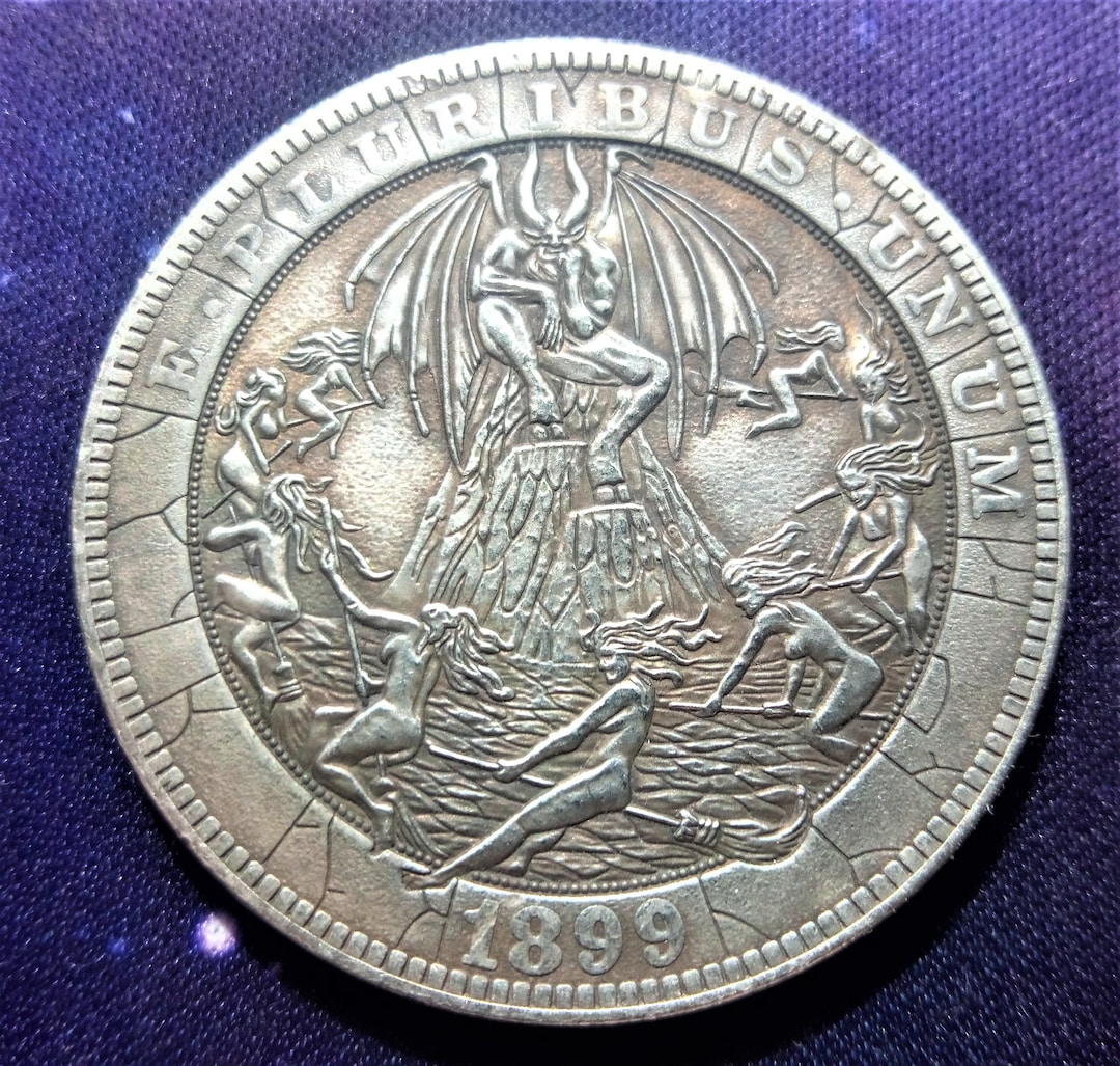 Lucifer Coin Coven of Witches Occult Magic Fantasy Myth Hobo Coin - Etsy UK