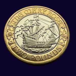 Rare 2 Pound Coin 2011 MARY ROSE 500TH ANNIVERSARY - Etsy UK