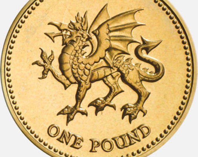 Wales Dragon One Pound old Coin Circulated - Etsy