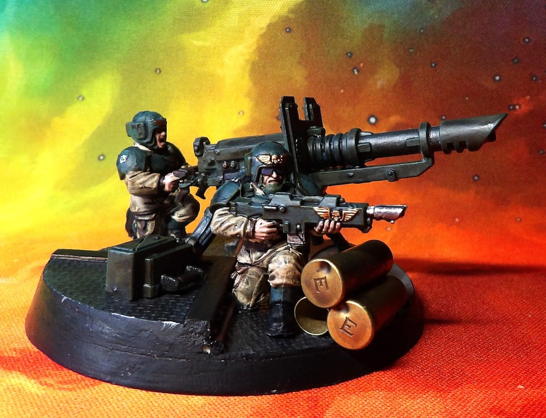 Wh40k Astra Militarum - Imperial Guard: Cadian Field Heavy Weapons Team ...