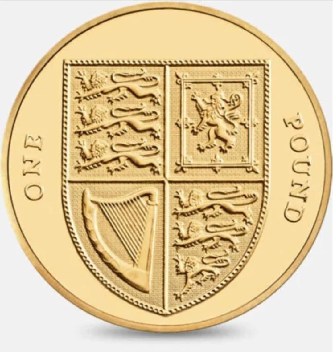 2012 Royal Shield of Arms One Pound Coin Circulated - Fourth Portrait ...