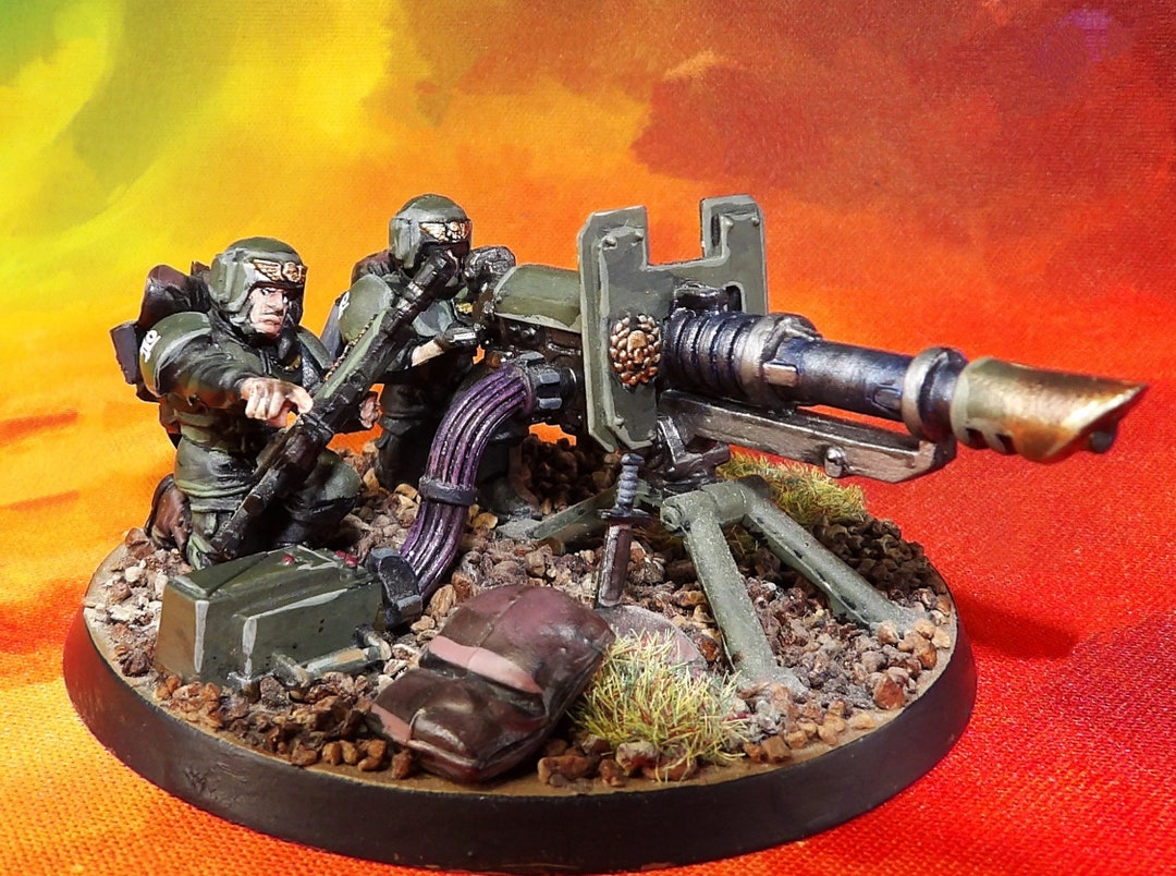Wh40k Astra Militarum - Imperial Guard: Cadian Field Heavy Weapons Team ...