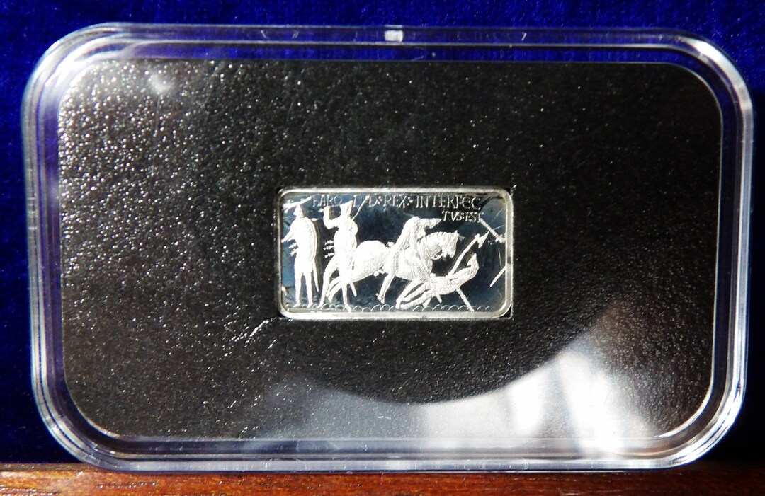 Best Gift : Battle of Hastings Jersey 2016 Silver Proof 50 Pence Ingot ...