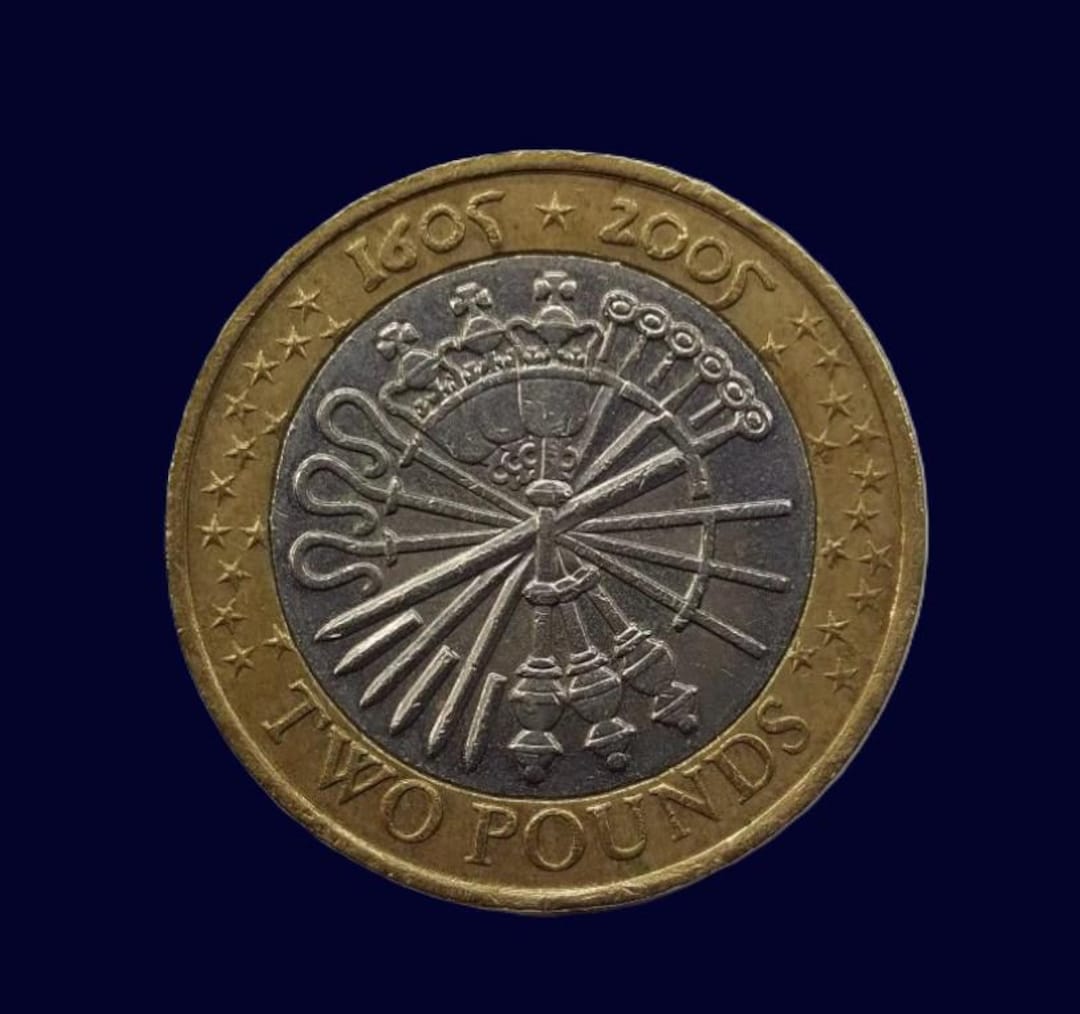 2005 Gunpowder Plot November 5th Guy Fawkes 2 Pound Coin - Etsy