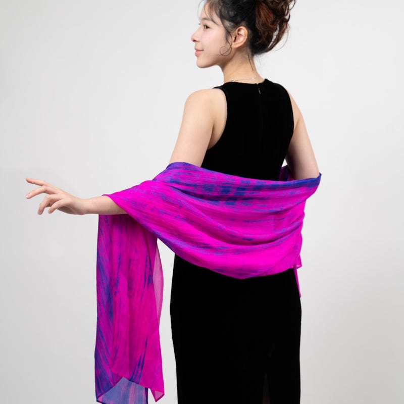 Hand Woven Blue Scarf - Etsy UK