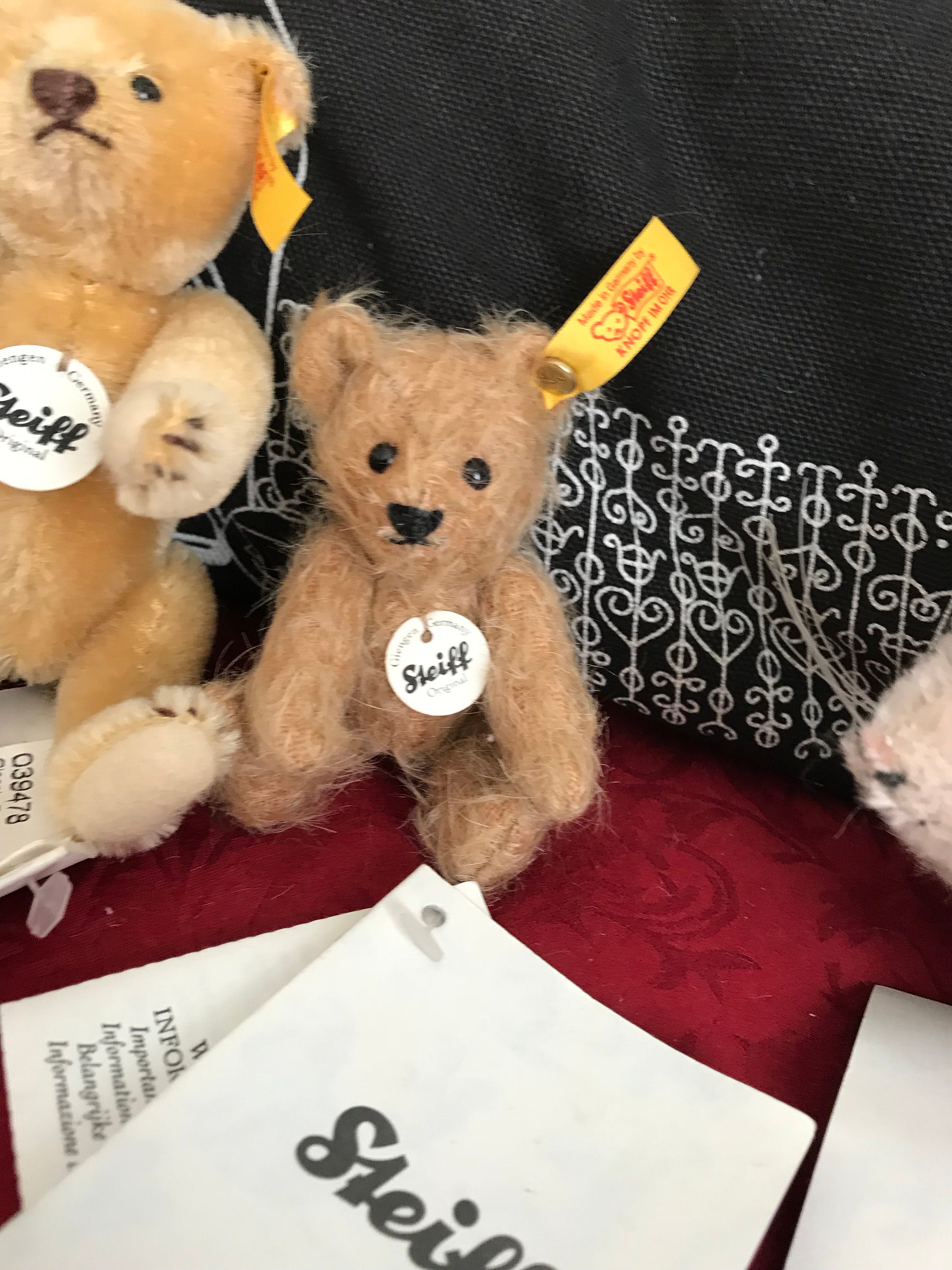 Steiff 039584 Mini Teddy Bear Milk Coffee Mohair - Etsy