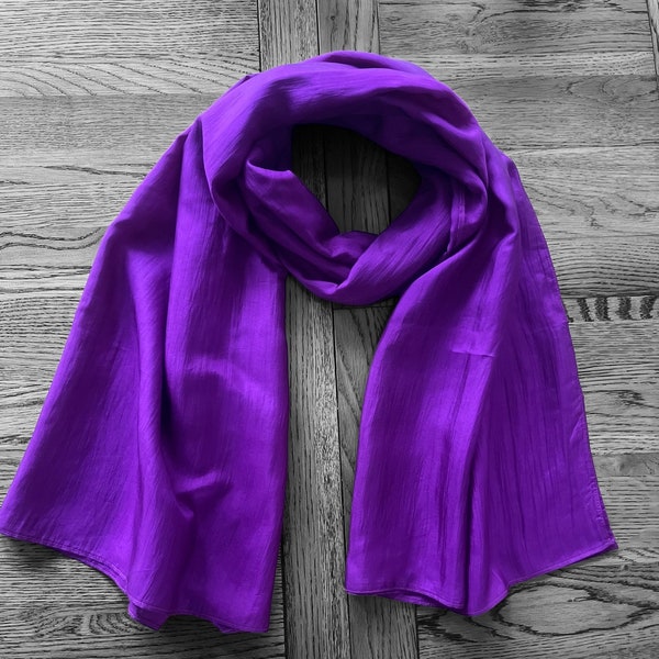 Purple Silk Scarf - Etsy
