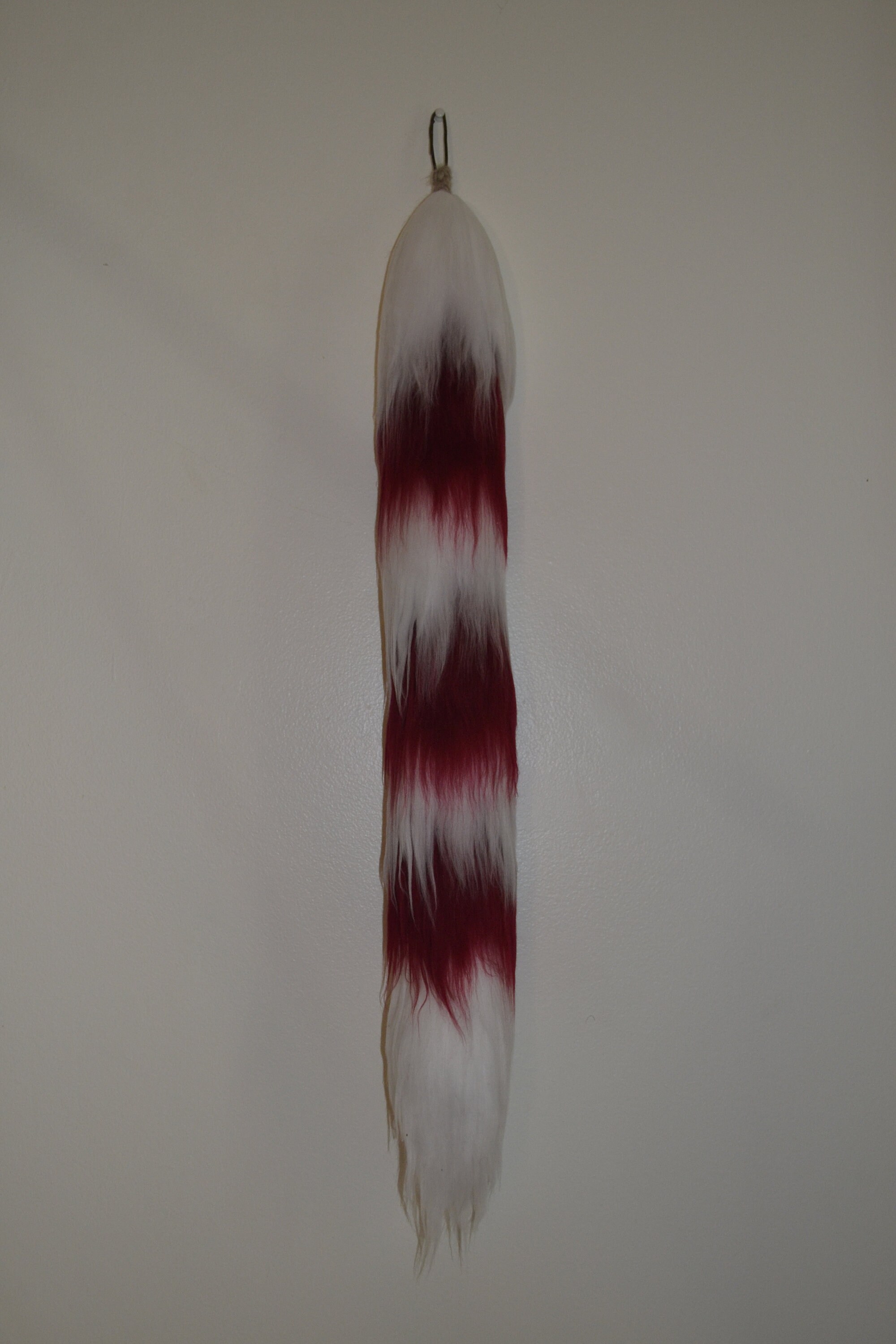 30 Red and White Wolf Tail - Etsy