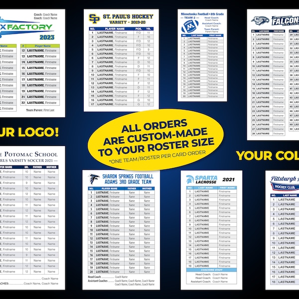 Football Roster Lanyard - Etsy