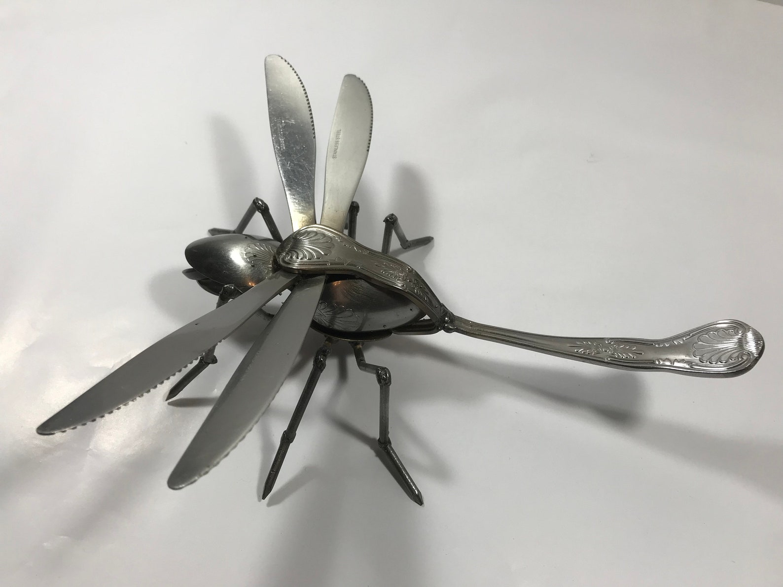 Large Metal Dragonfly Sculpture - Etsy