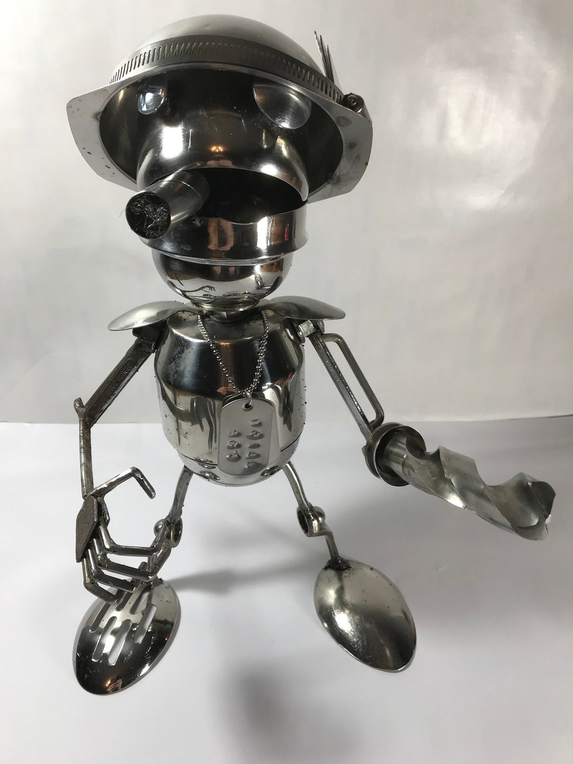 Metal Recycled Welded Robot Sculpture - Etsy