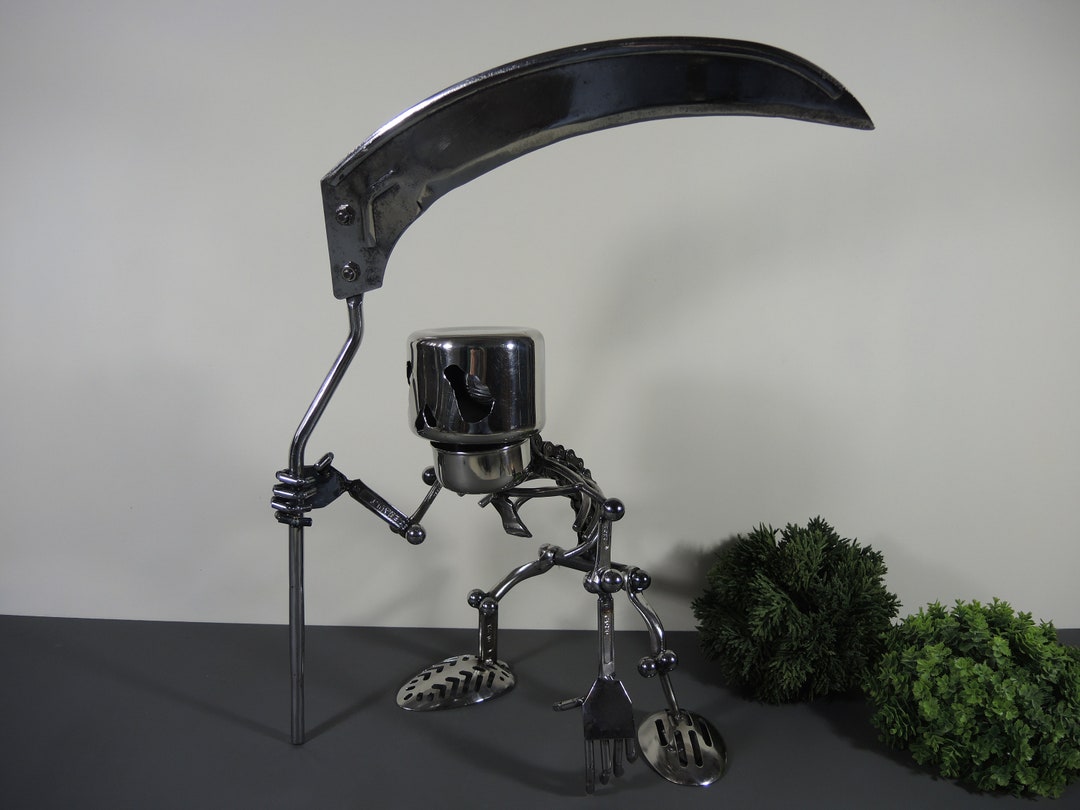 Reaper Robot Handmade Metal Sculpture - Etsy