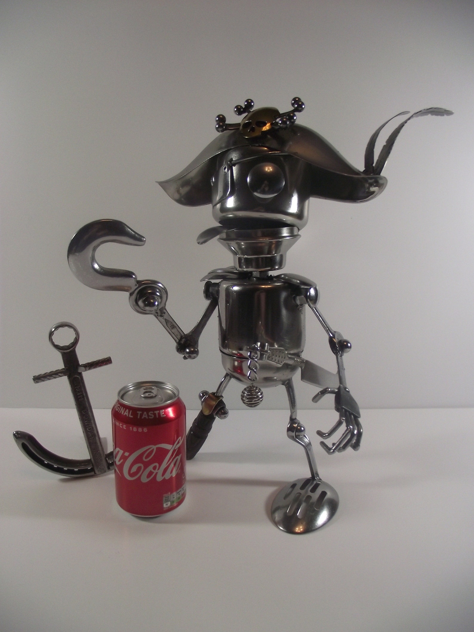 Welded Metal Art Sculpture: Captain Shilling - Etsy