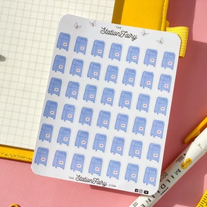 Mini Blue Mailbox Icon Sticker Sheet - Etsy
