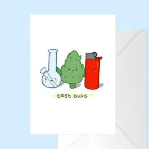 Best Buds Greeting Card- 420 Gifts- 420 Friendly - Etsy