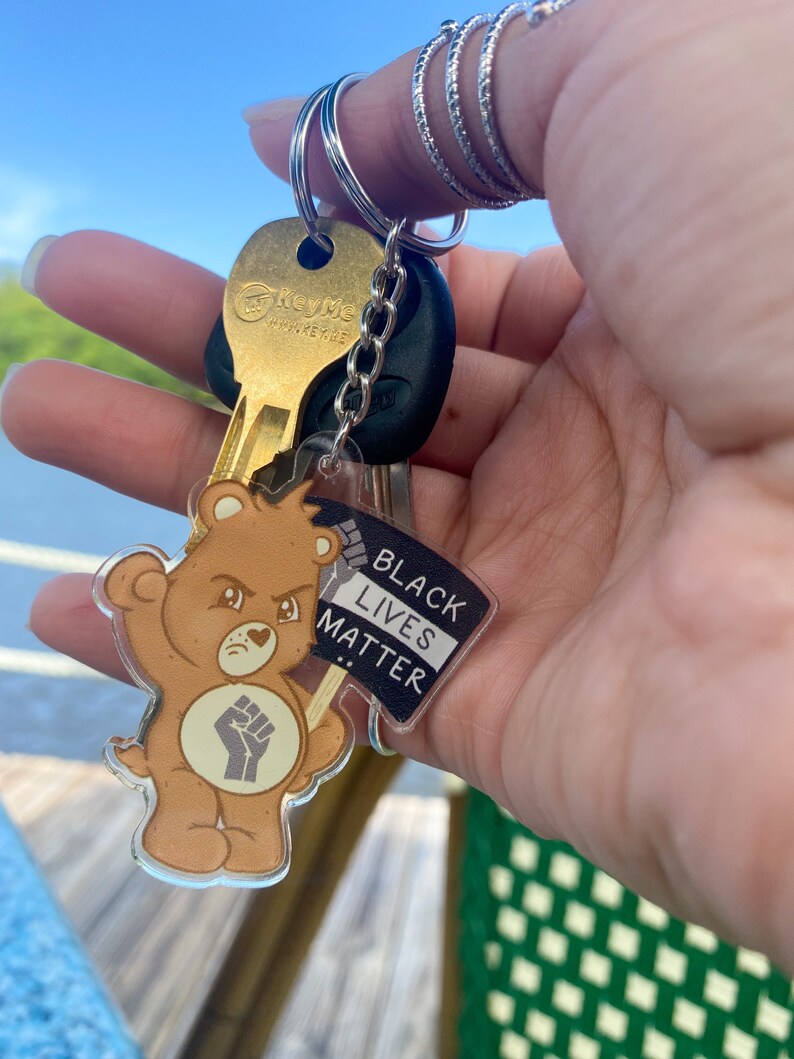 Black Lives Matter Protest Bear Keychain | Etsy