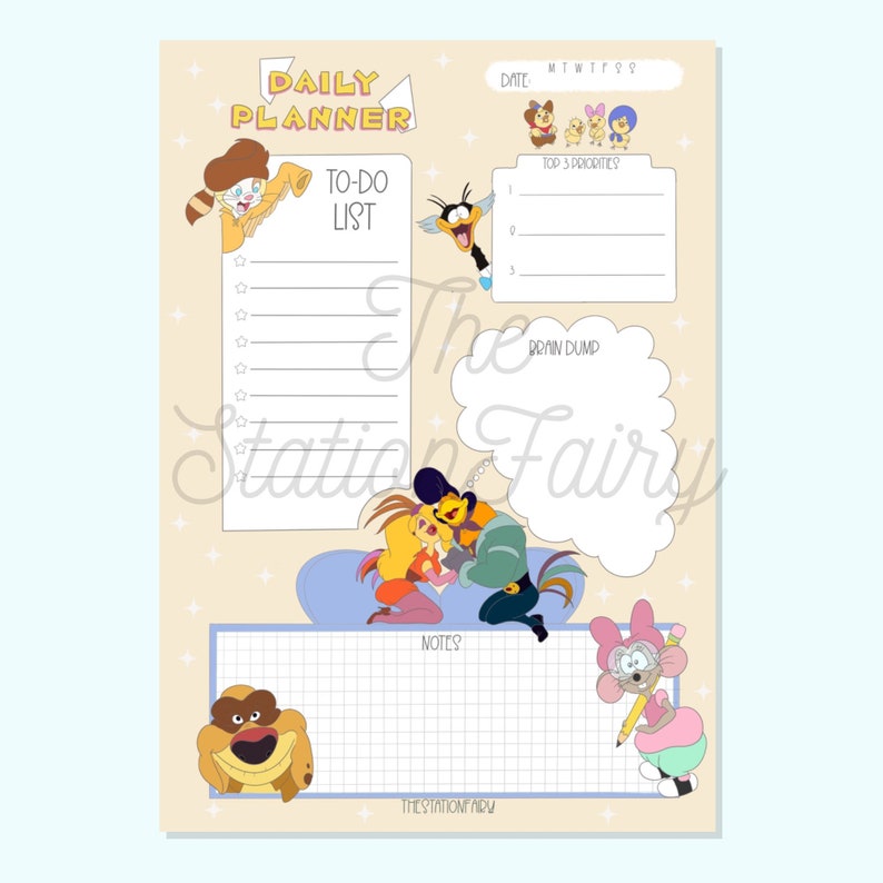 Rock a Doodle Todo List Daily Planner Notepad - Etsy
