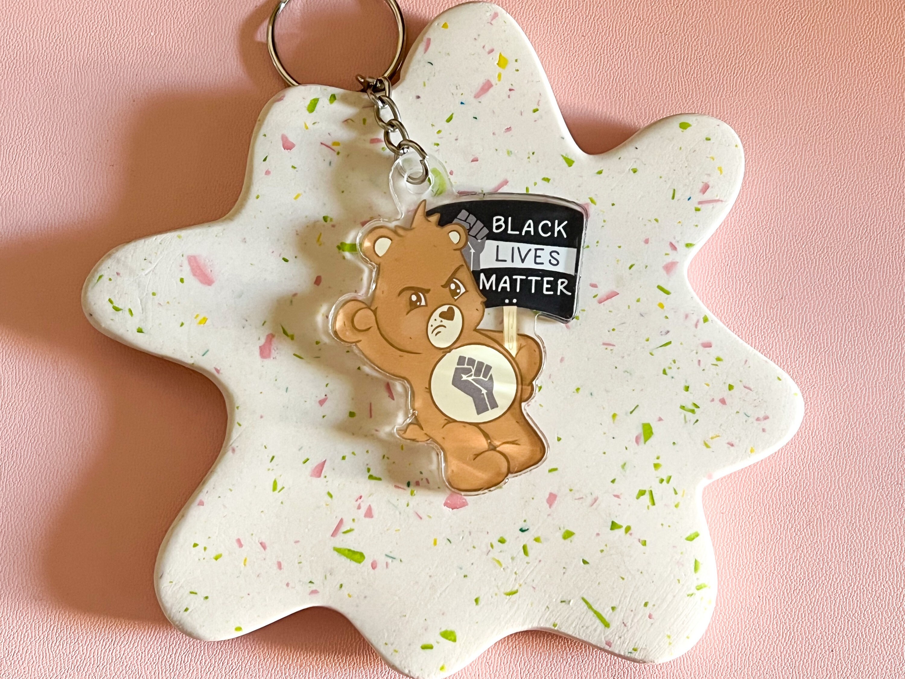 Black Lives Matter Protest Bear Keychain - Etsy