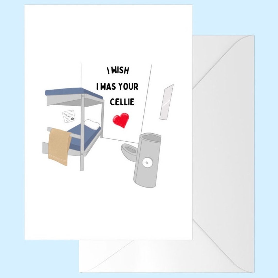 Inmate Cellie Love Card Prison Wife Greeting Card Incarcerated Mail ...
