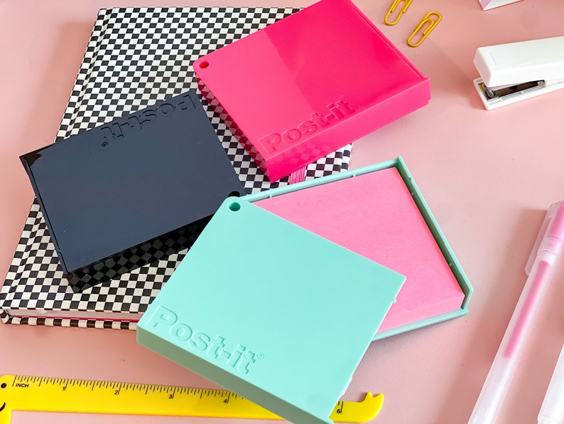 Post It Note Holder Sticky Note Holder Desk Accessories Desk - Etsy