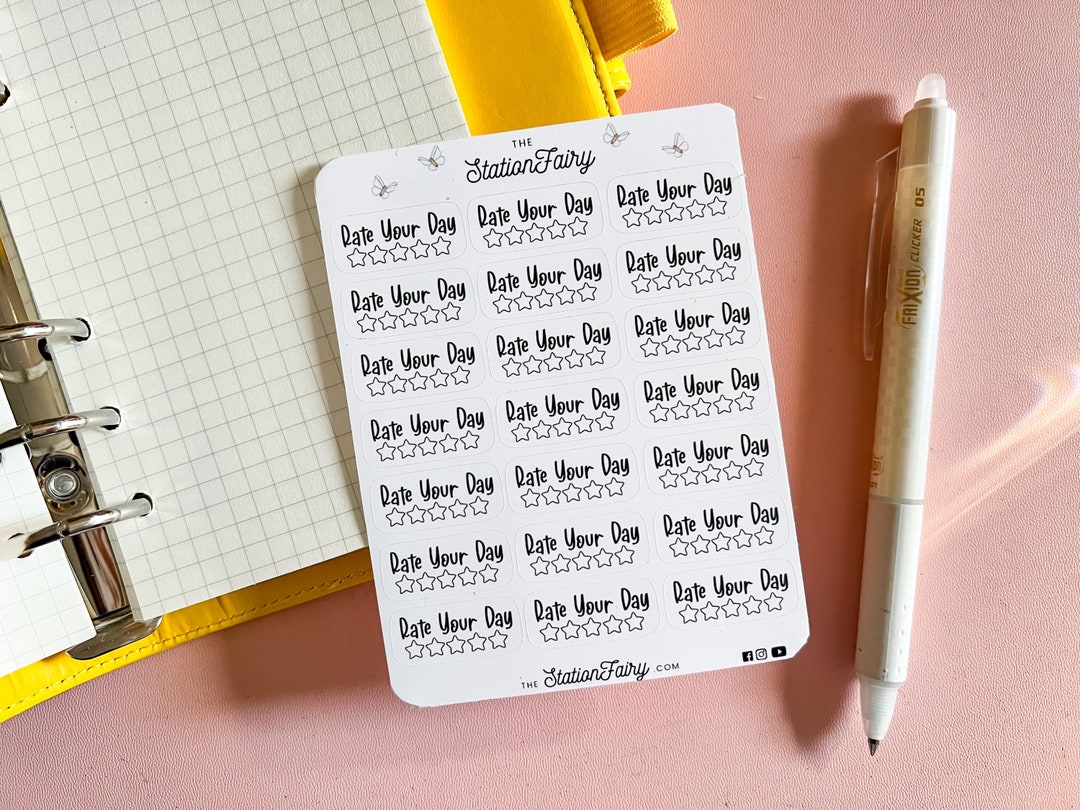 Rate Your Day Fill in Planner Sticker - Etsy