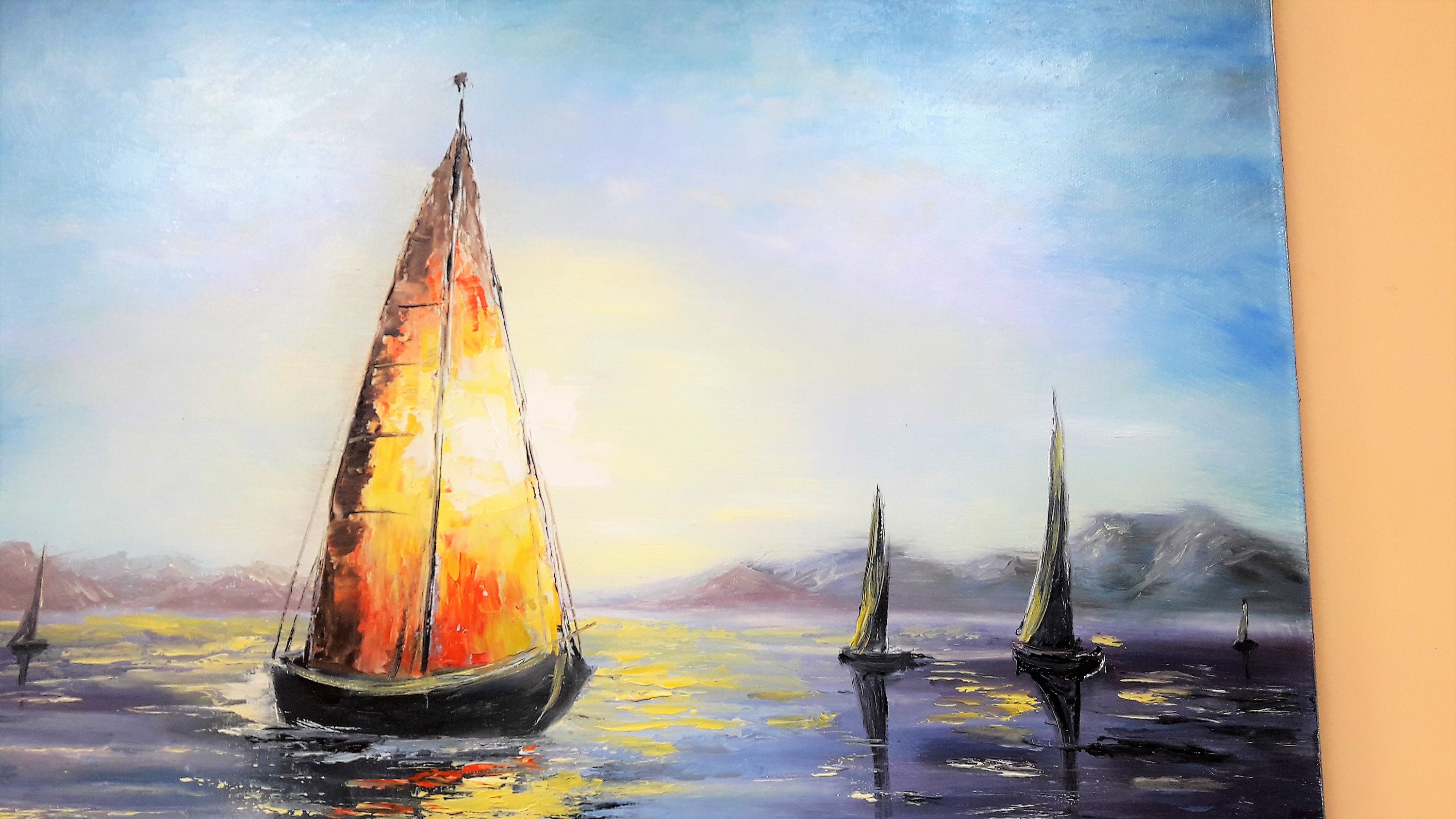 Sailboat Painting Original Art Oil Painting Nautical Canvas Etsy sailboat-painting-original-art-oil-painting-nautical-canvas-etsy