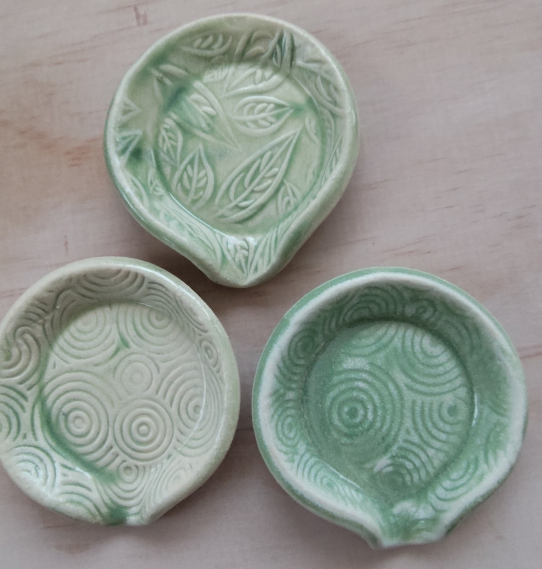 Light Green Teaspoon Rest, Small and Mini Spoon Rests - Etsy