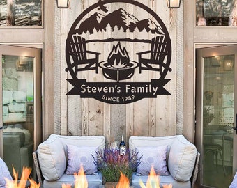 Campfire Monogram - Etsy