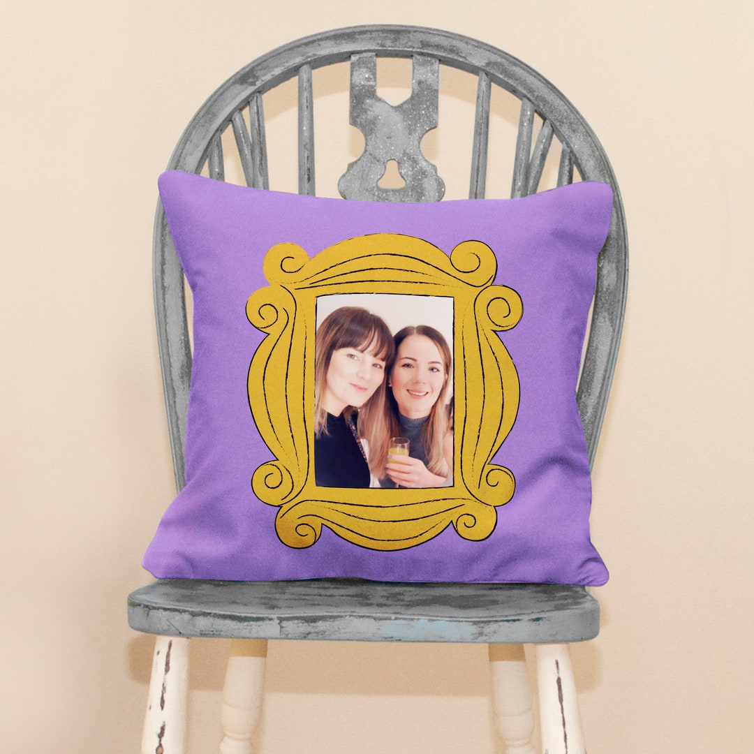 Personalised Iconic Friends TV Show Yellow Frame Cushion, Unique Photo ...