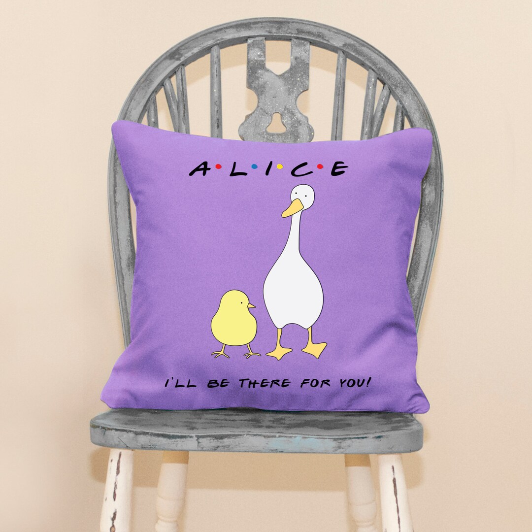 Cojín personalizado de pollito y pato de Iconic Friends / Almohada ...