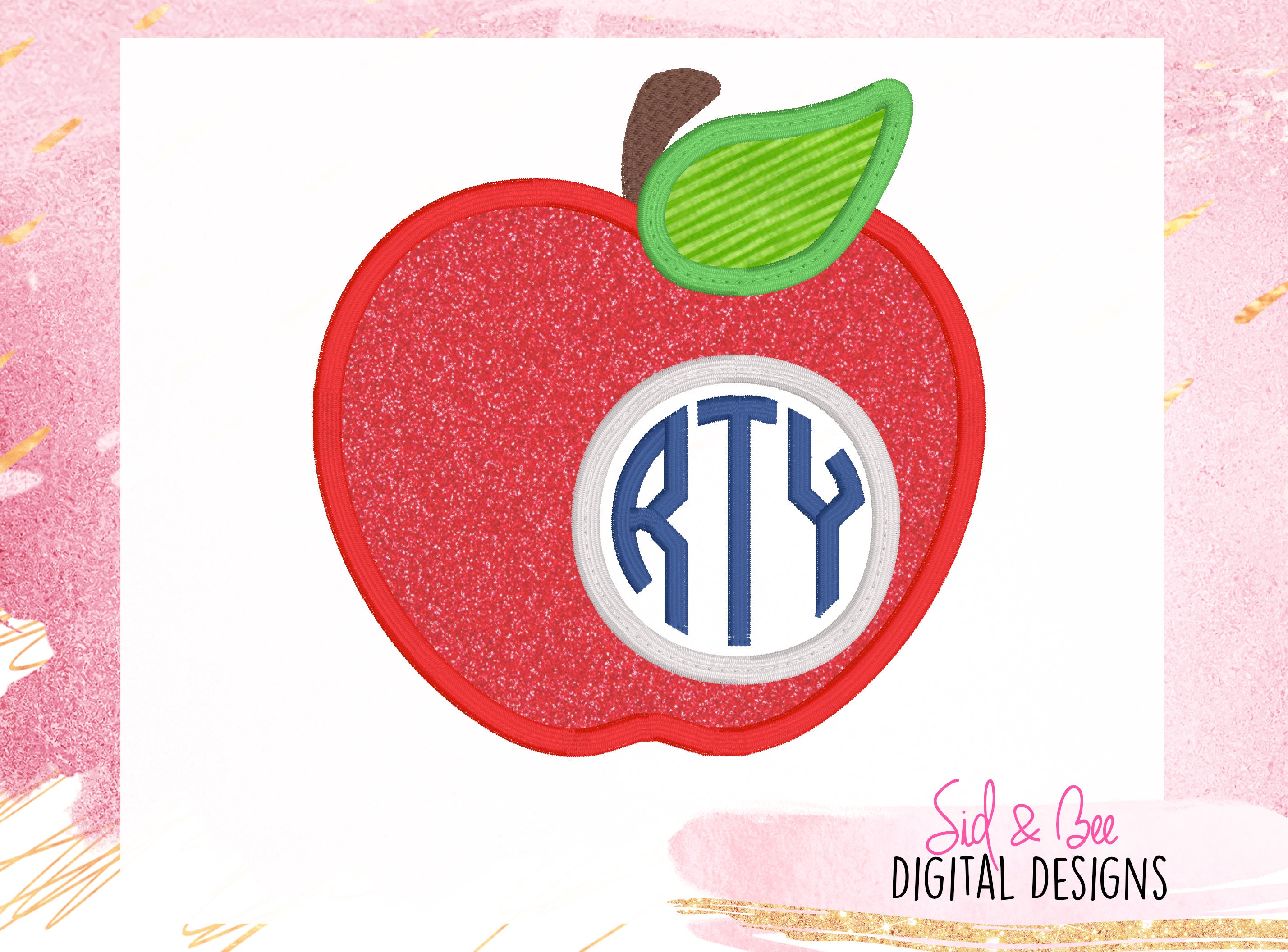 Home & Living Tools Home Improvement apple embroidery Monogram frame ...