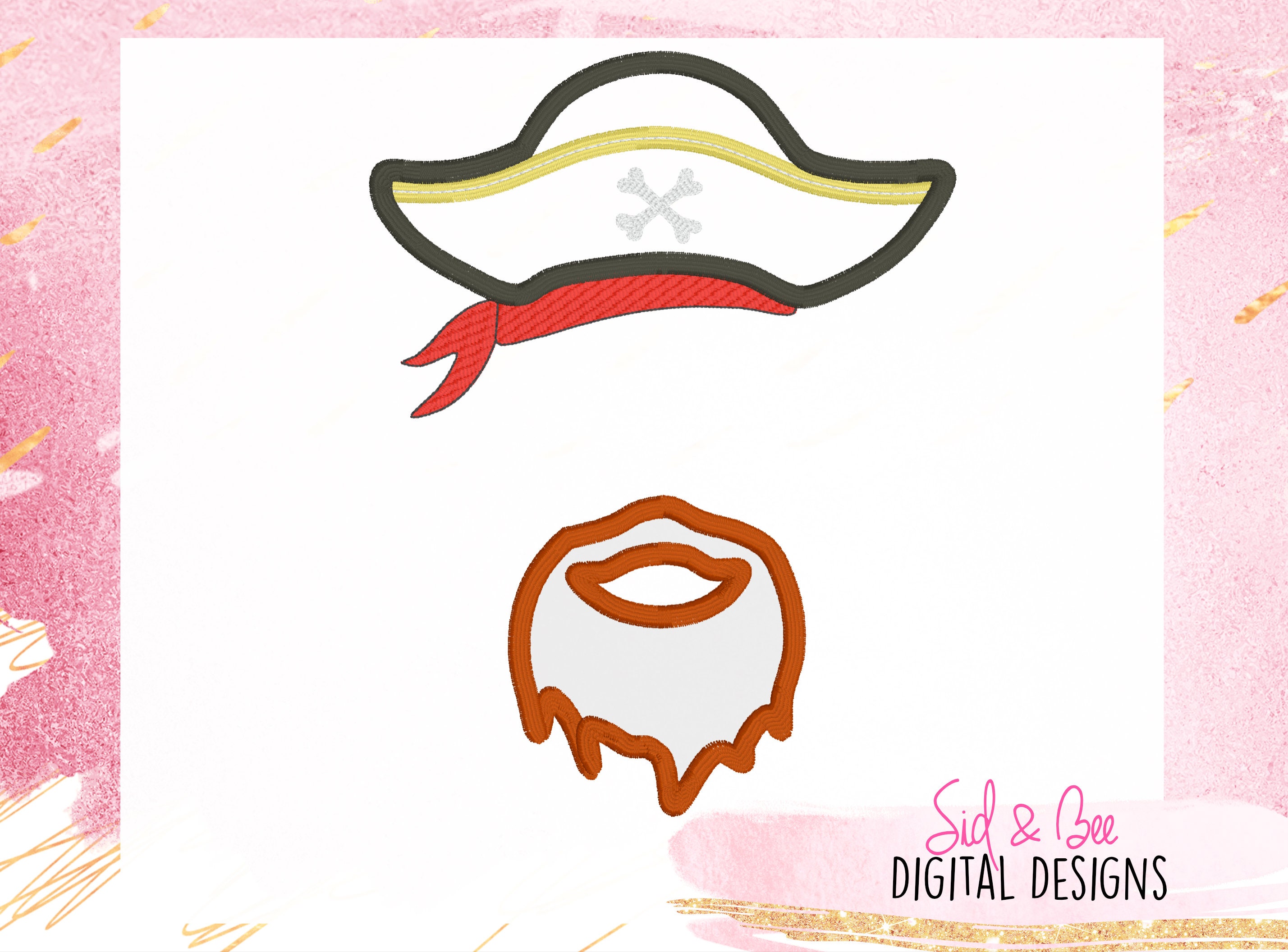 Pirate Pirate applique pirate face eye patch pirate | Etsy