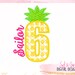 Pineapple, Sixth Birthday, Six Pineapple, Pineapple Applique ...