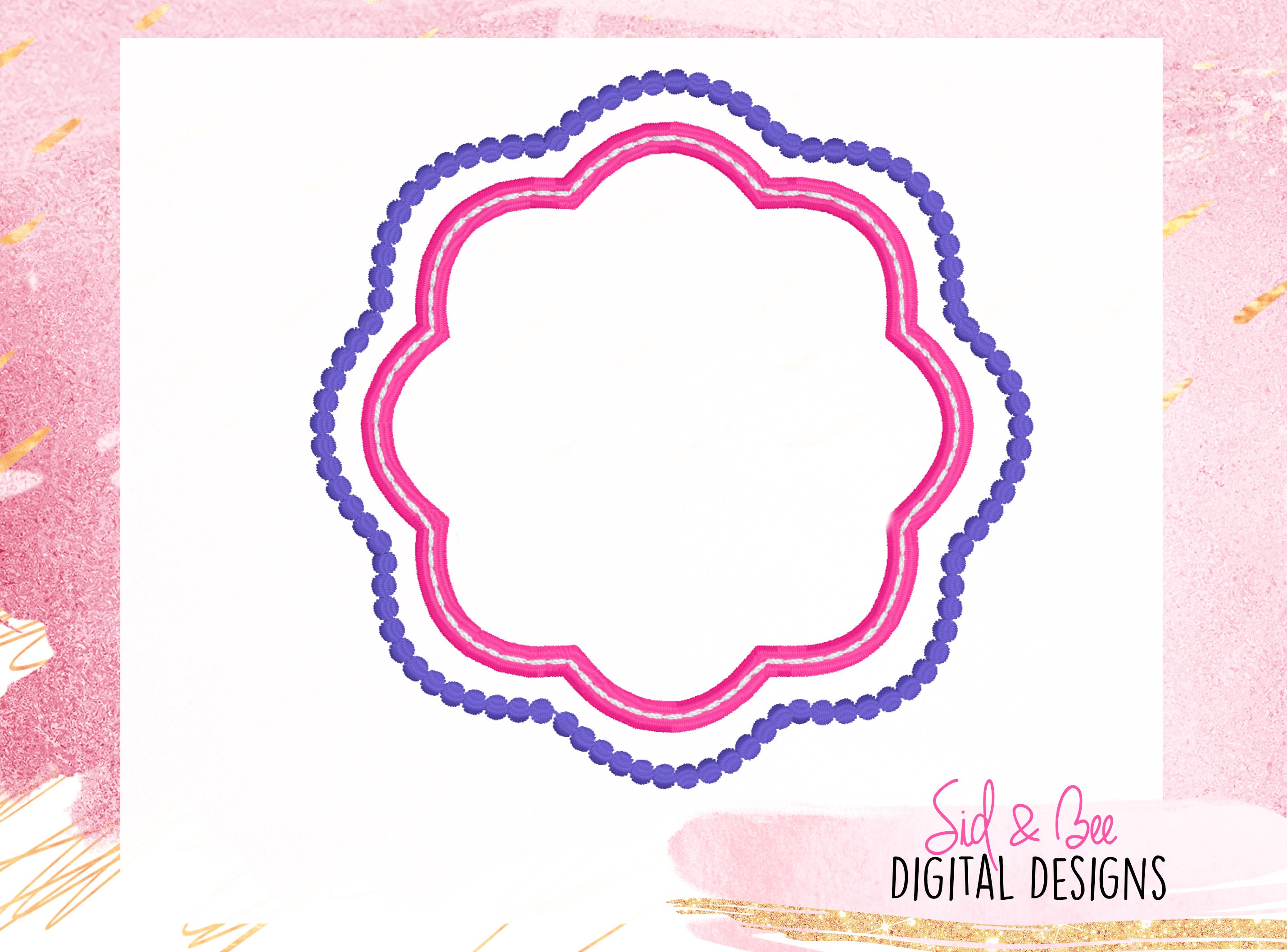 Scallop Beaded Applique, Monogram Applique, Patch Embroidery, Monogram ...