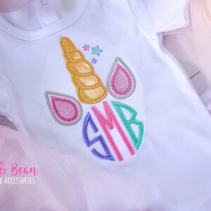 Unicorn Horn, Unicorn Applique, Unicorn, Monogram, Monogram Frame ...