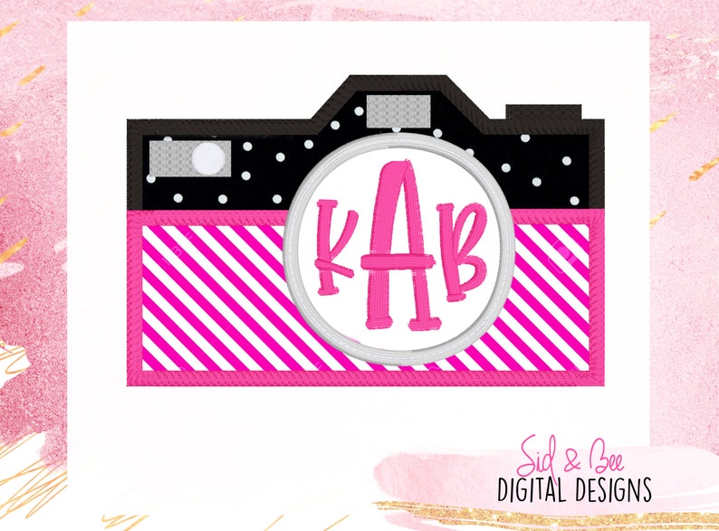 Camera Applique, Camera, Photography, Photo, Monogram Frame, Embroidery ...