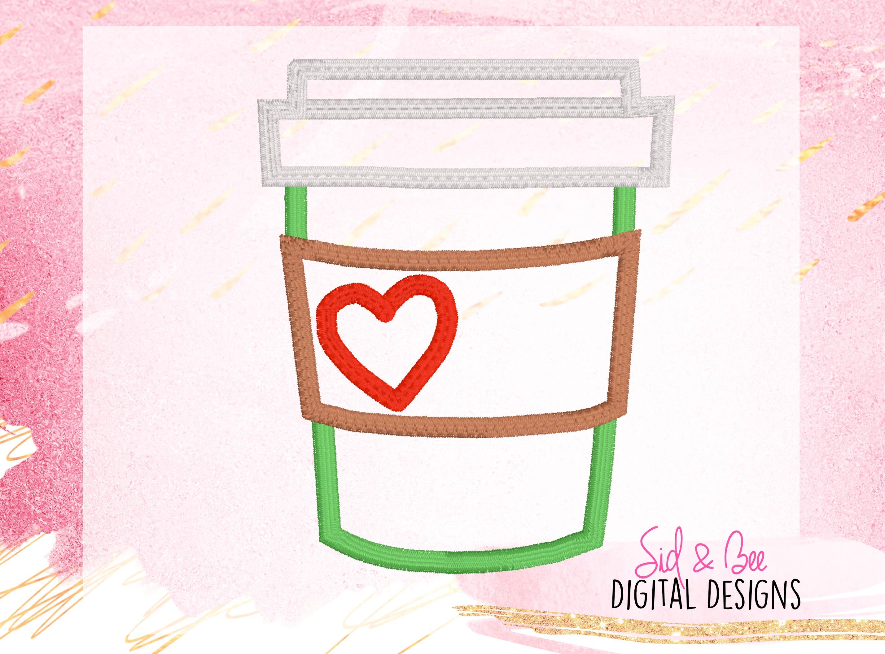 Coffee Coffee Cup Coffee Mug Coffee Applique Latte Travel - Etsy