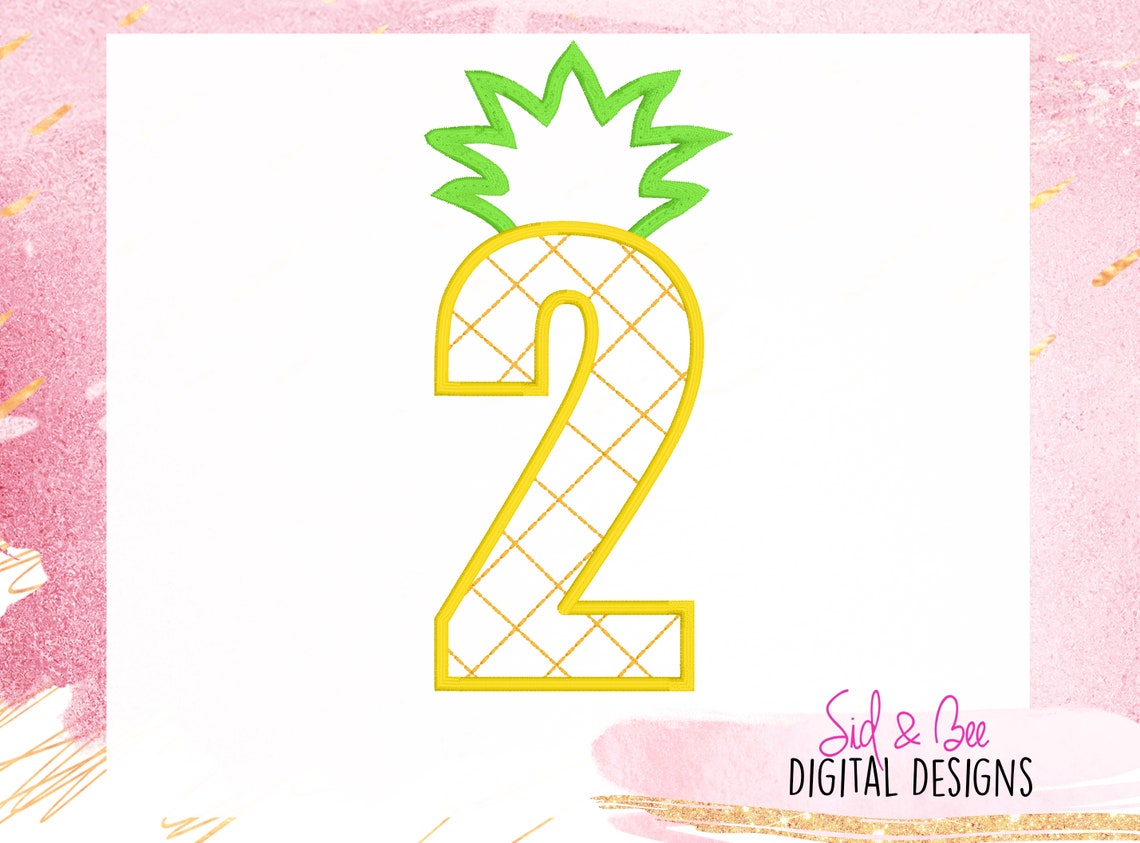 Pineapple, Second Birthday, Two Pineapple, Pineapple Applique ...