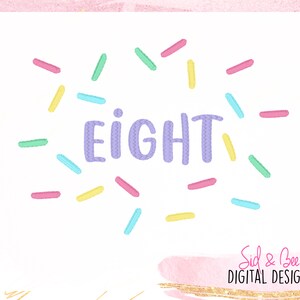 Sprinkle Number Set, Embroidery Numbers, Birthday, Sprinkles, Birthday ...