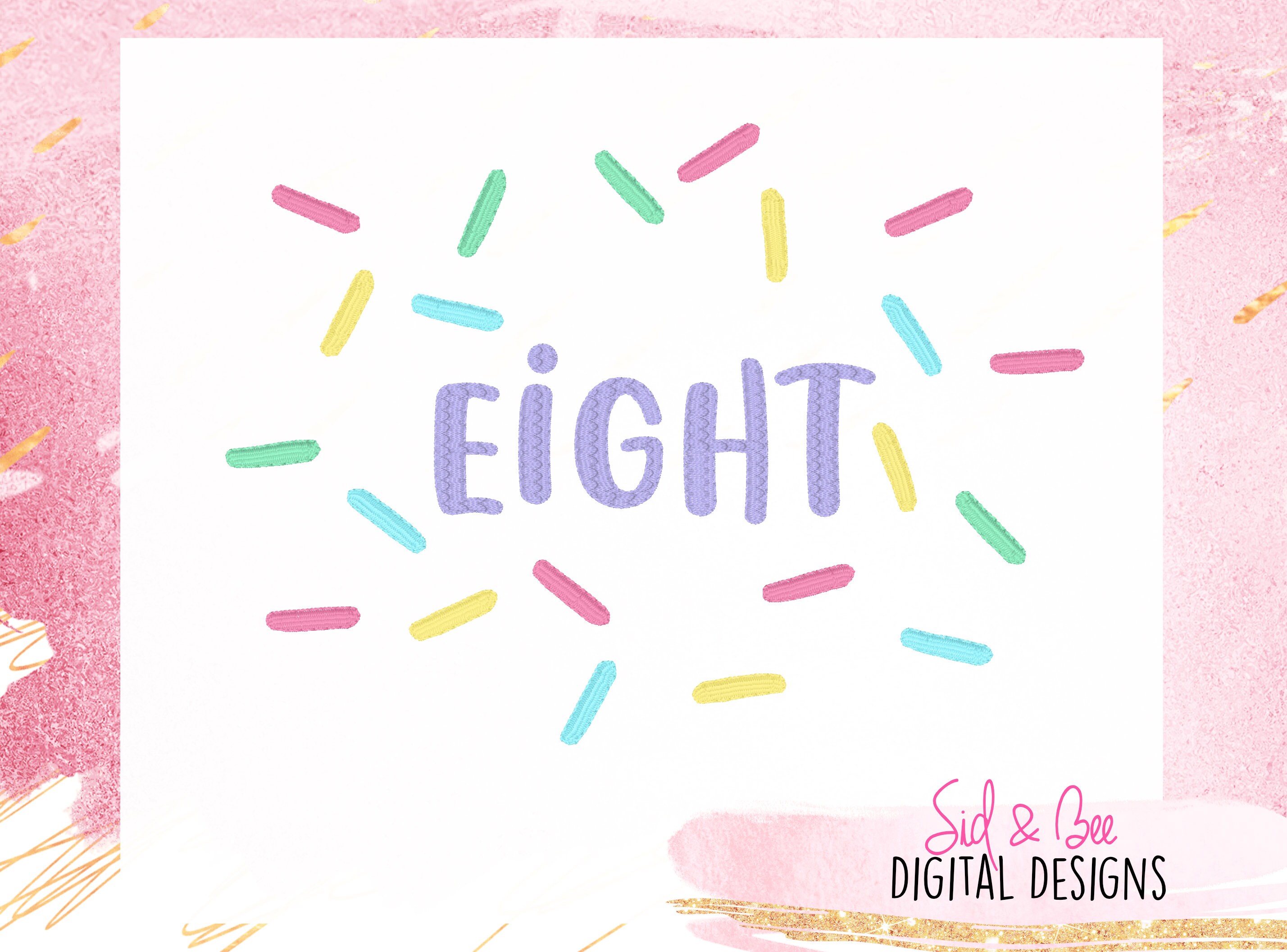 Sprinkle Number Set, Embroidery Numbers, Birthday, Sprinkles, Birthday ...