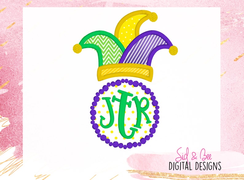 Mardi Gras Applique Fat Tuesday Mardi Gras Embroidery - Etsy