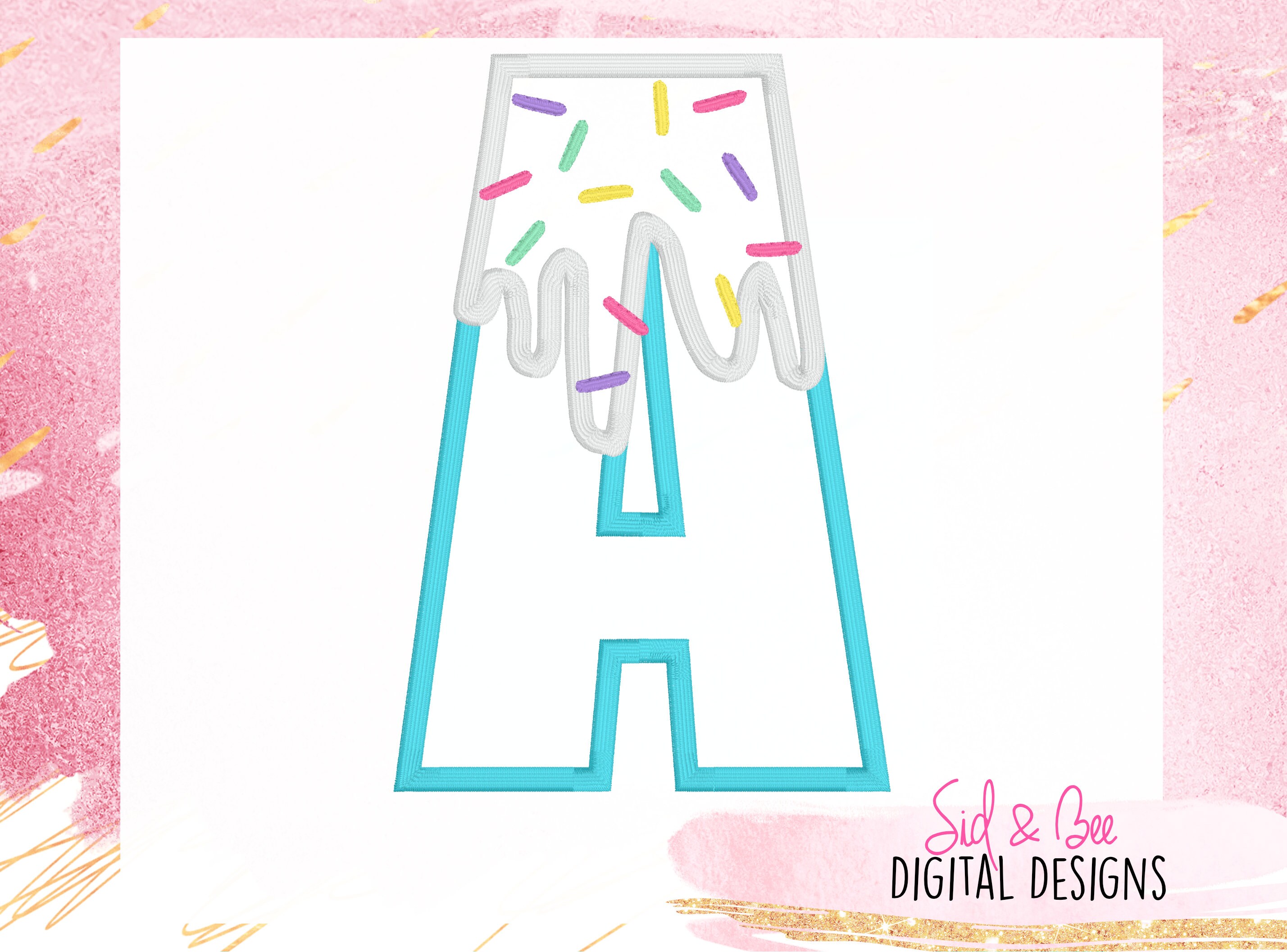 A Icing Alpha Alphabet Applique Sprinkles Letters | Etsy