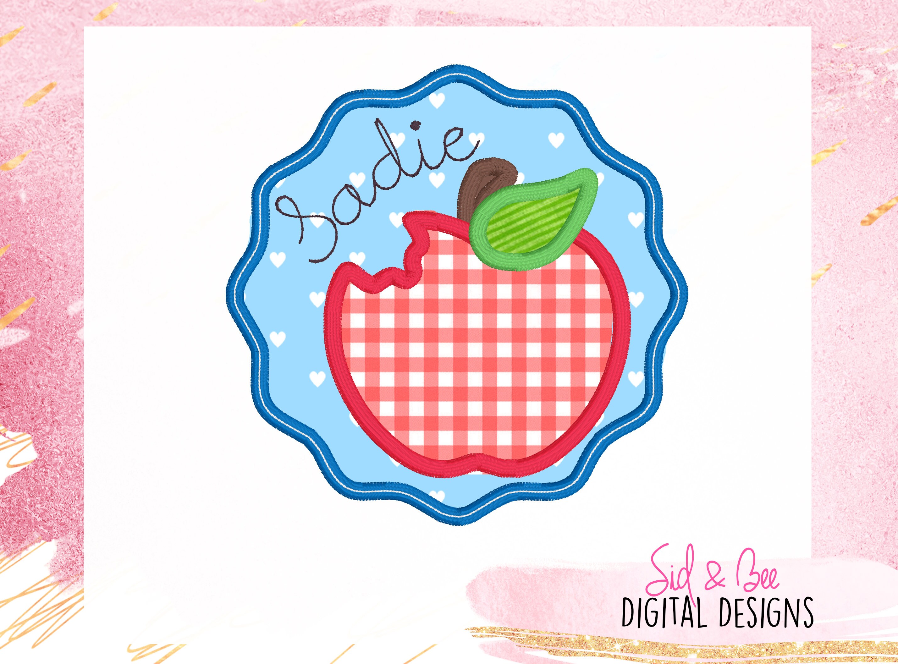 Home & Living Tools Home Improvement apple embroidery Monogram frame ...