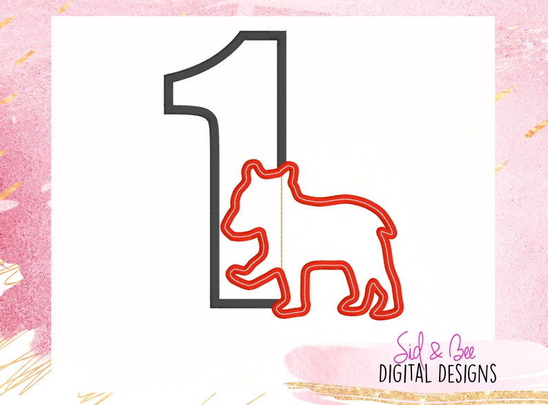 First Birthday, Bear Applique, Number Applique, Birthday, One ...