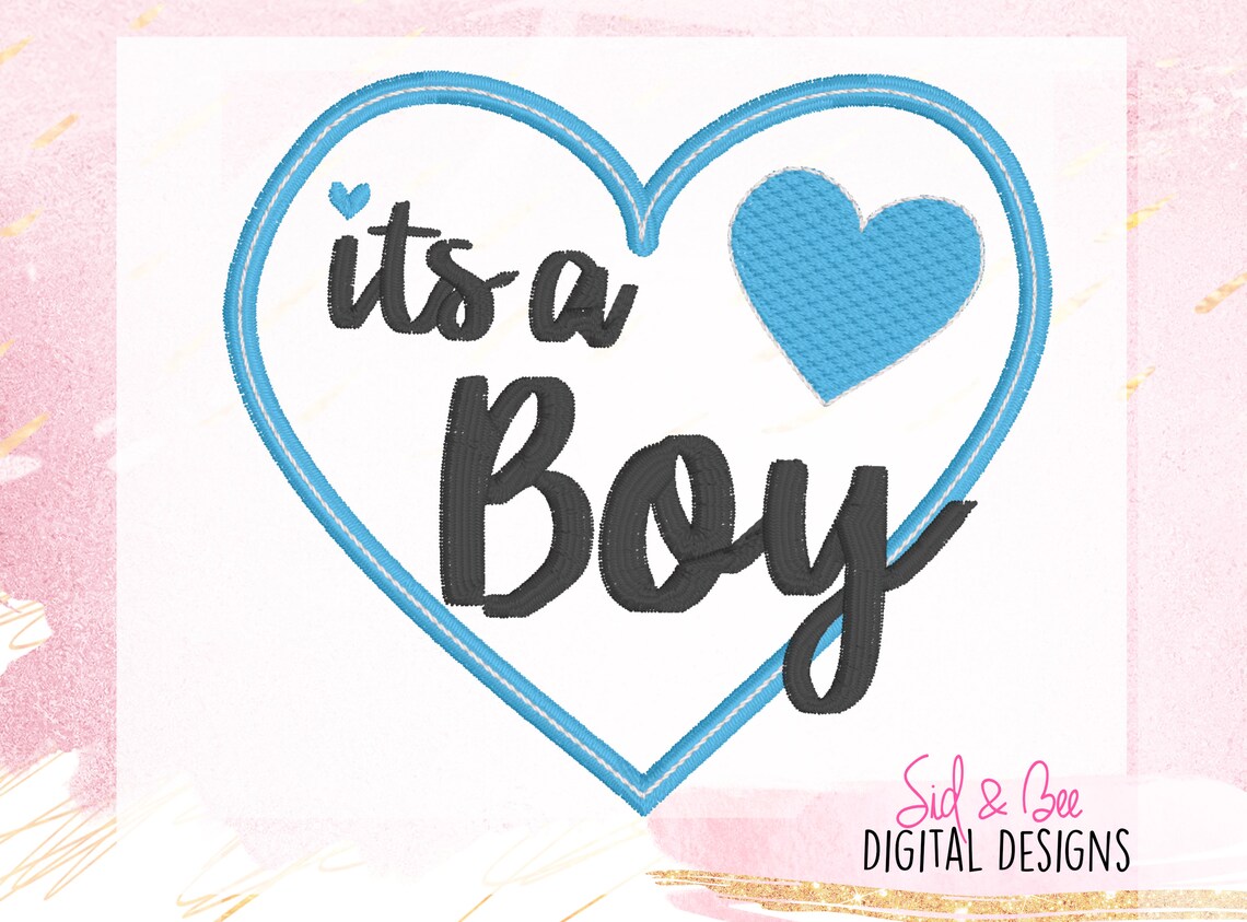 It's a Boy Heart Applique Baby Baby Boy Nursery New - Etsy