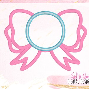 Bow Monogram, Bow Applique, Bow Embroidery, Monogram Frame, Monogram ...