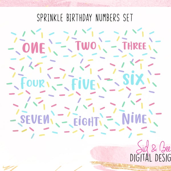 Number Sprinkles - Etsy